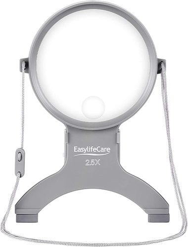 Hands Free Chest Rest LED Magnifier - Neck Wear Visual Aid Illuminated ...