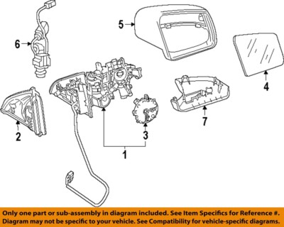 MERCEDES OEM 12-19 GL350 Front Door Outside Mirrors-Mirror Assy ...