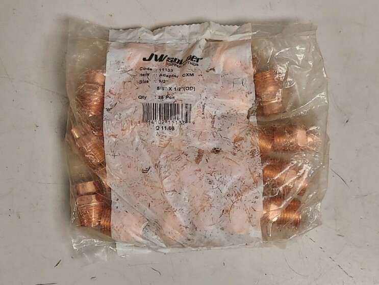 New 25 ~ JW Solder Copper Fittings Adapter CXM 1/2’’ x 1/2’’ 11133 | eBay