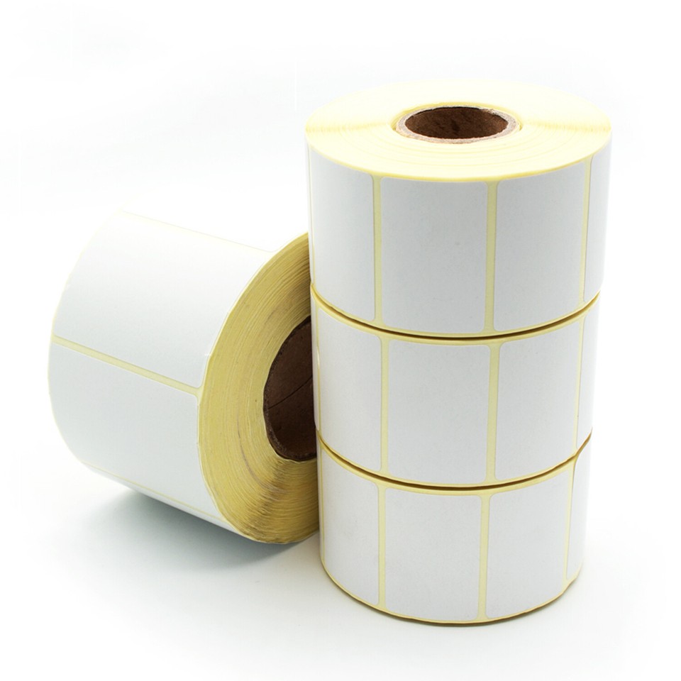 50mm x 25mm 2x1 inch White Thermal Direct Zebra Printer Labels 2000 per ...