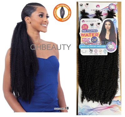 OBSESSION SYNTHETIC CROCHET BRAID 3X PRE-FLUFFED - WATER POPPIN TWIST ...