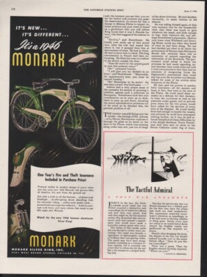 1946 MONARK BICYCLE CUSTOM SPORT SILVER KING PEDAL BIKE PLANE CHICAGO ...