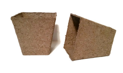 Jiffy 3 Inch Square Peat Pots, 50 each, Seed Starting, Growing Supplies ...