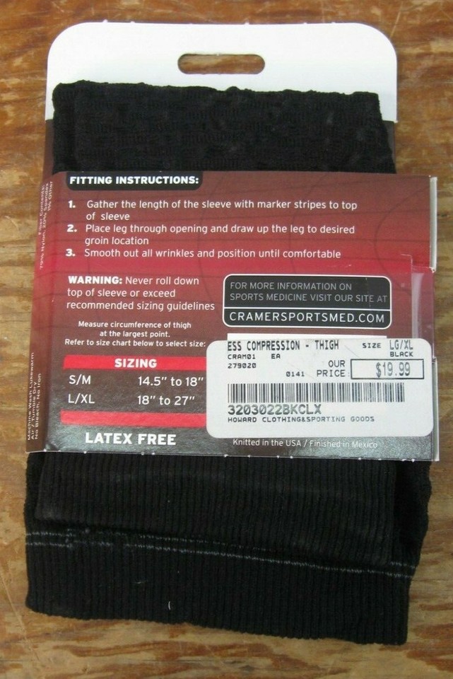 New Cramer Endurance Support System Thigh Compression Sleeve | eBay