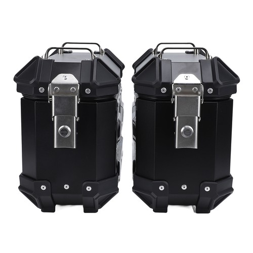 Black 18L Motorcycle Side Case Hard Side Saddlebag Box With Safety Lock ...