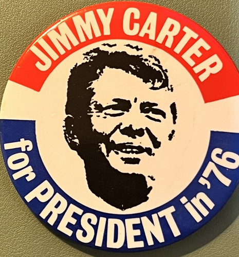 Jimmy Carter For President in '76 3.5" Political Button Vintage 1976 | eBay