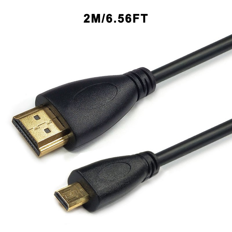 For Cameras Tablets TV Computer Monitors Black Micro HDMI To HDMI Cable ...