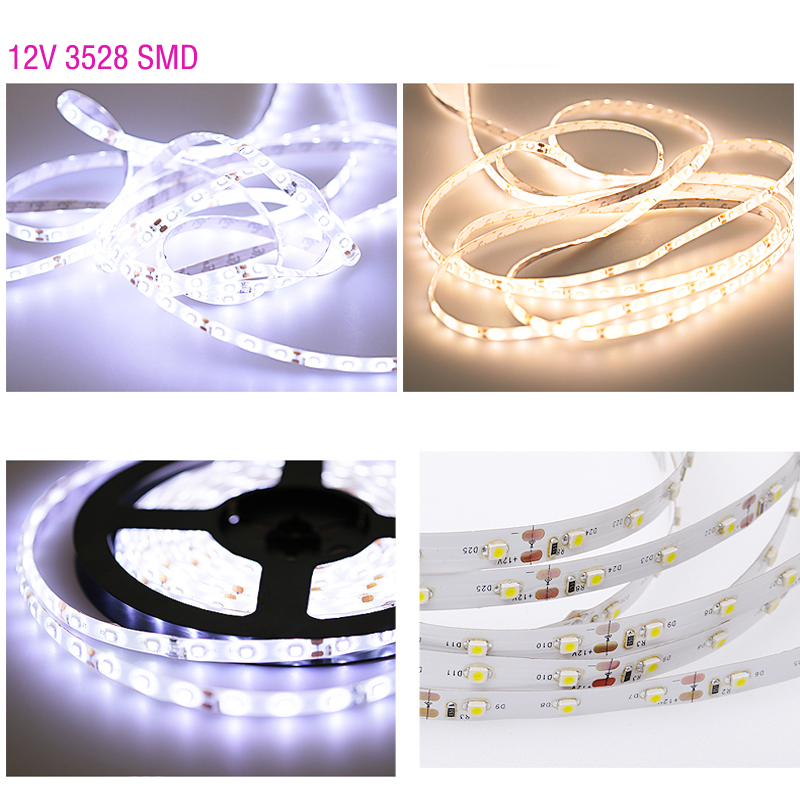 12V 5M 300 LEDs 3528/5050 SMD Adhesive Roll Flexible LED Strip Light ...