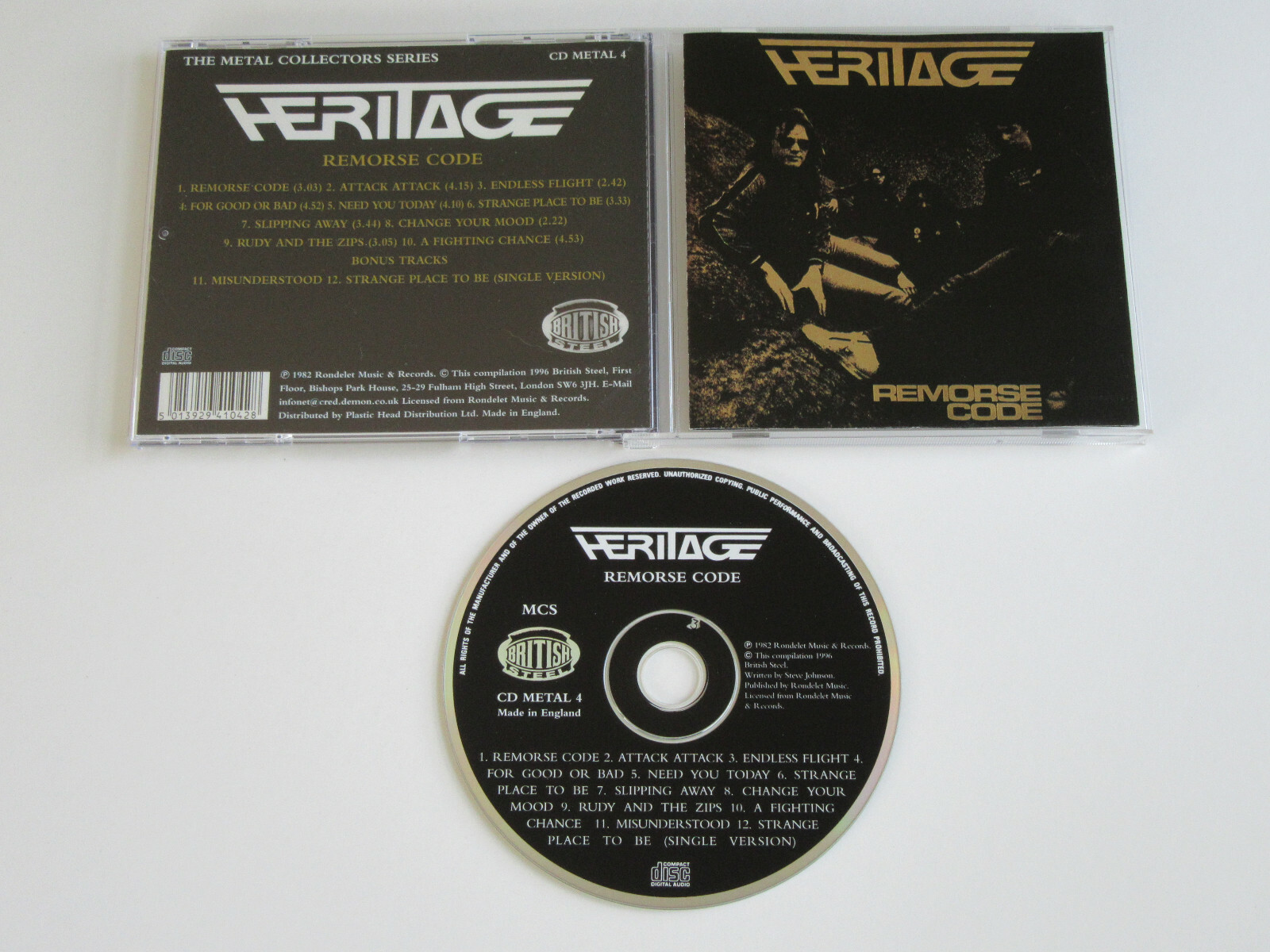 HERITAGE Remorse Code 1982 RARE OOP NWOBHM ORIGINAL 1st PRESS CD ...