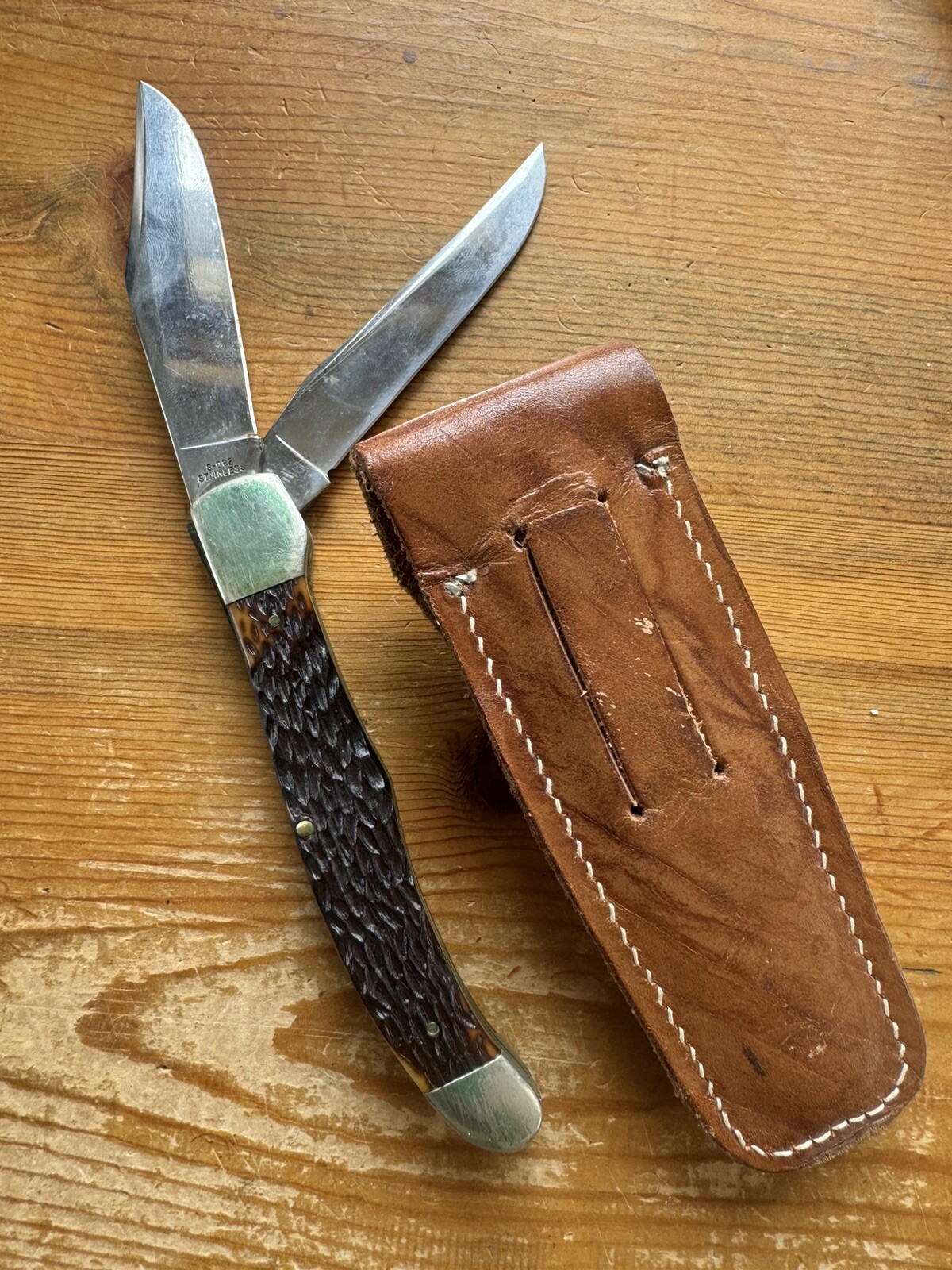 Vintage Western 2 Blade Pocket Knife S-062 W/ Sheath Boulder Colo | eBay