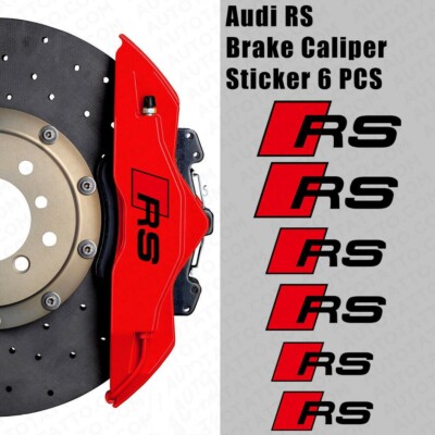 For Audi RS Sport Car Wheels Brake Caliper Sticker Decal Logo ...