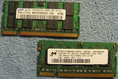 2 1GB Sticks of Apple RAM PC2-5300 | eBay