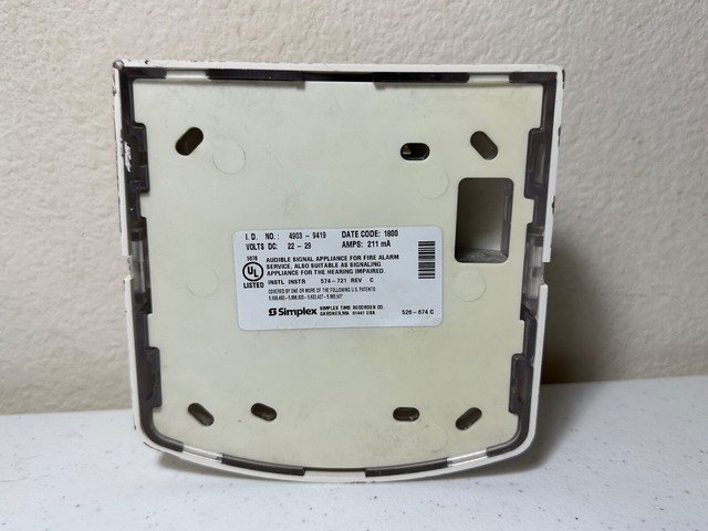 Simplex 4903-9430 - Simplex 4903-9430 Wall Mount SmartSync Audible ...