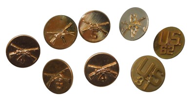 Original WWII US Army Numbered Infantry Enlisted Collar Discs Pins Lot ...