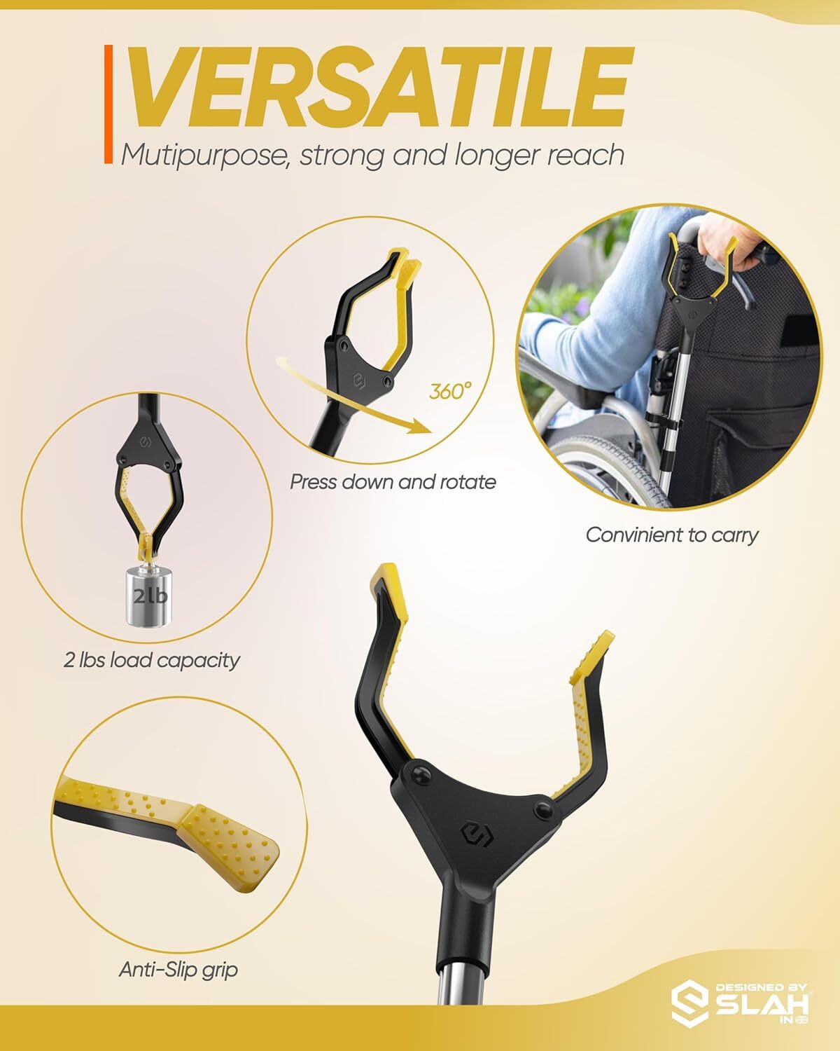 32inches Litter Pickers, Grabber Stick, Helping Hand Grabbers for ...