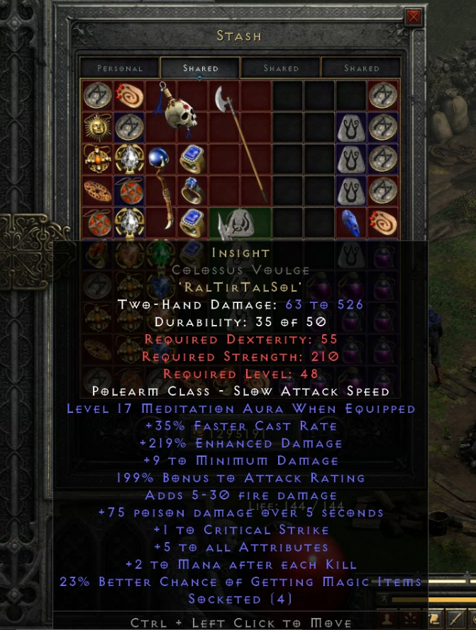 Insight Runeword - Diablo 2 PC Xbox Non Ladder - Softcore - Meditation ...