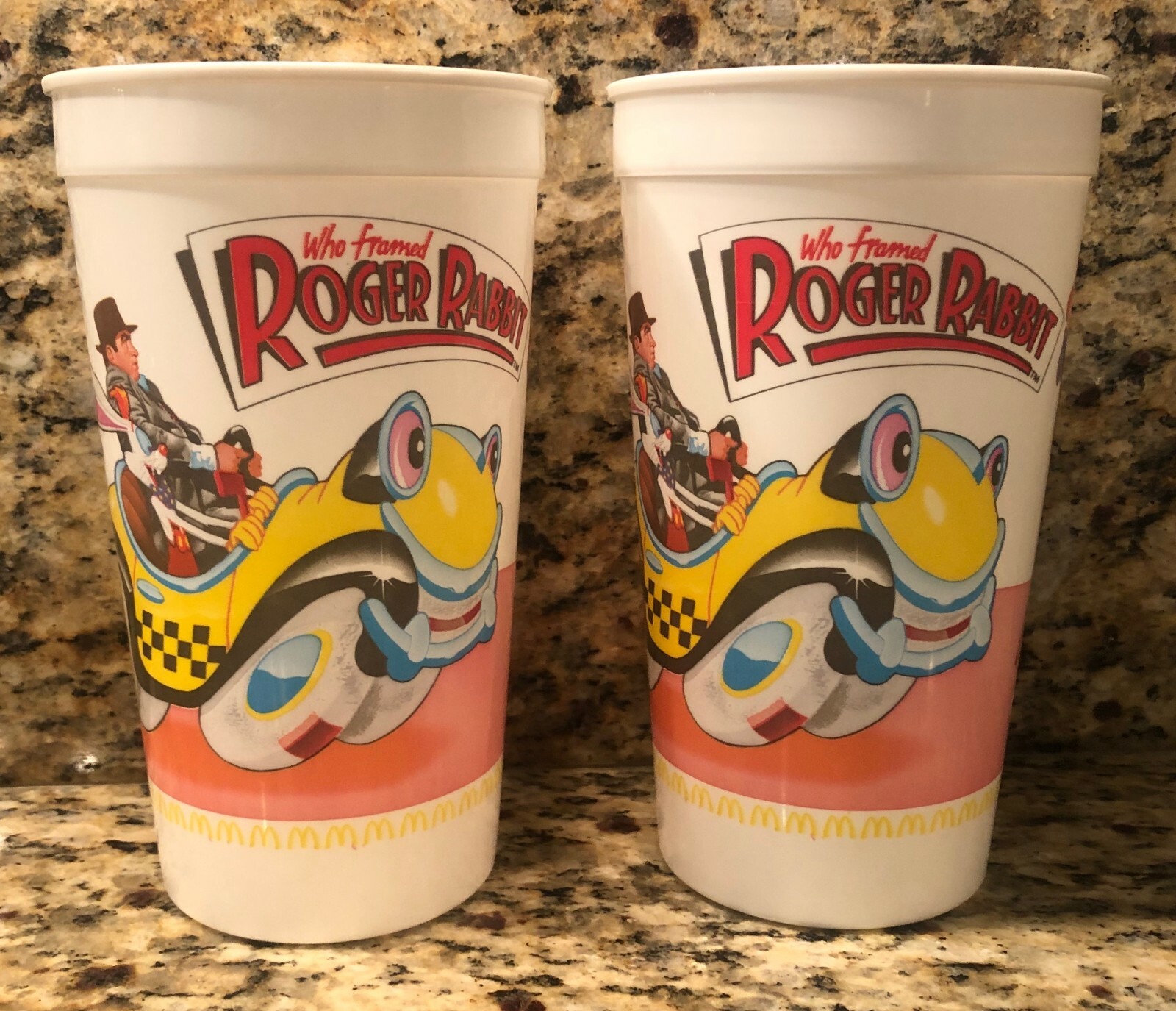 McDonalds Who Framed Roger Rabbit 1988 Set of 2 Plastic Cups | eBay