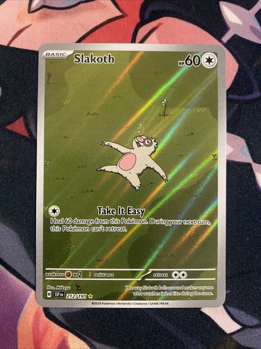 Pokemon TCG Slakoth 212/191 Illustration Rare NM - Surging Sparks | eBay