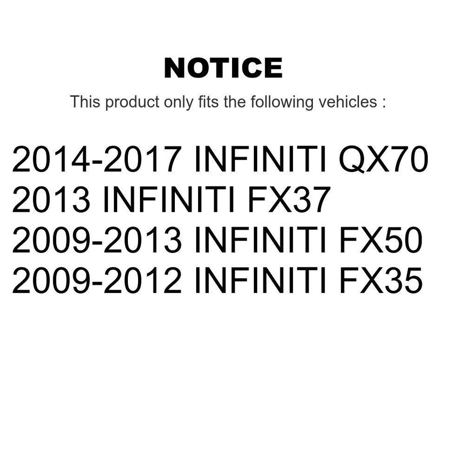 Front Left Suspension Stabilizer Bar Link Kit For INFINITI FX35 QX70 ...