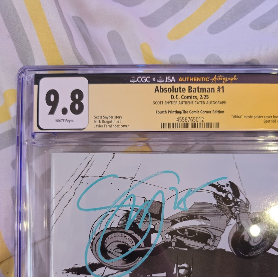 ABSOLUTE BATMAN #1 CGC SS 9.8 SCOTT SNYDER SIGNED AKIRA FOIL FERNANDEZ ...