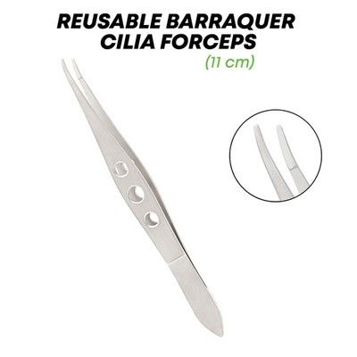 Cilia Forceps 11cm Stainless Steel Curved Premium Ophthalmic Surgical ...