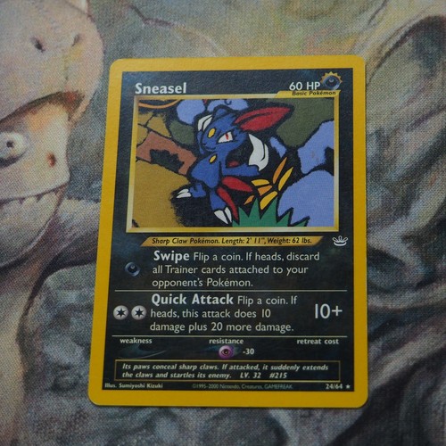 Sneasel 24/64 Rare Pokemon Neo Revelation Played Single Card TCG | eBay