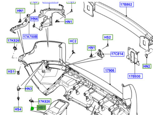 LAND ROVER BOLT REAR EXHAUST BUMPER FINISHER RANGE R EVOQUE SET OEM ...