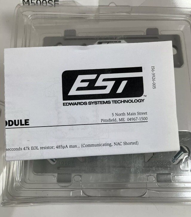 EDWARDS EST M500SF SUPERVISED CONTROL MODULE FIRE ALARM (Bright white ...