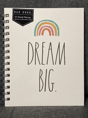 Rae Dunn 2022 Dream Big Rainbow Planner 12 Month Planner Calendar FREE ...