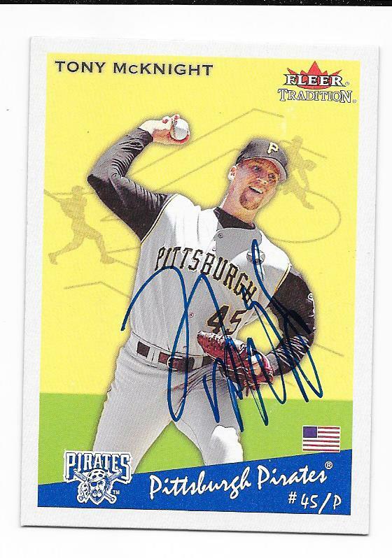 TONY MCKNIGHT 2002 FLEER TRADITION AUTOGRAPHED SIGNED # 380 PITTSBURGH ...