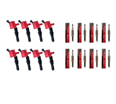 Set of 8 High Performance Ignition Coil DG511 + 8 Motorcraft Spark Plug ...