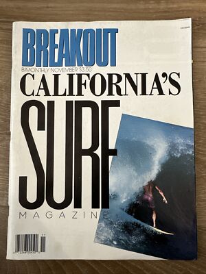 Vintage 1987 Breakout California’s Surf Mag magazine November Vol 7 #5 ...