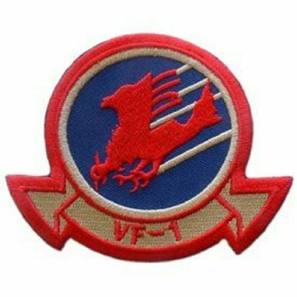 USN, VF-1 - Embroidered Patches, Premium Quality Iron On Patch - 3.375 ...