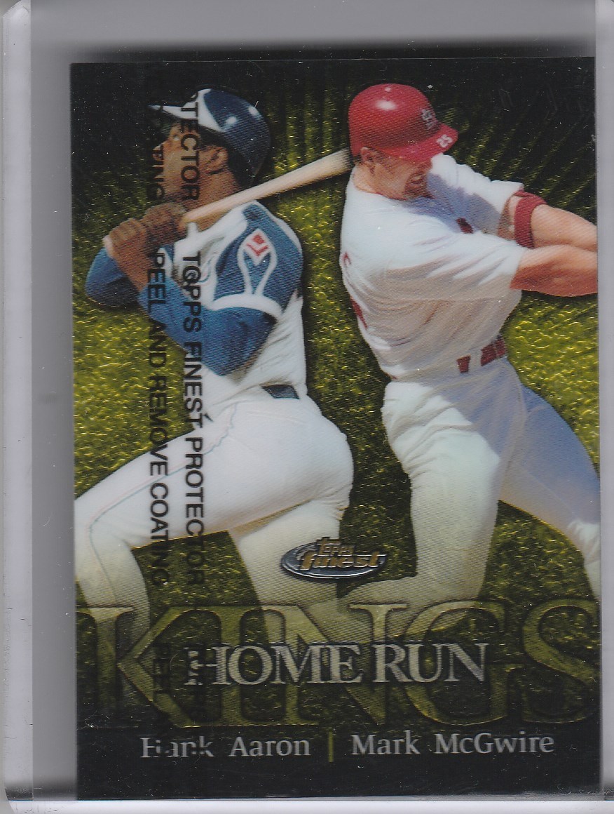 1999 TOPPS FINEST #300 MARK MCGWIRE & HANK AARON HOME RUN KINGS 2088 | eBay