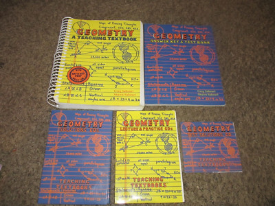Teaching Textbooks Geometry Textbook Answer Key Complete CD SET Sabouri ...