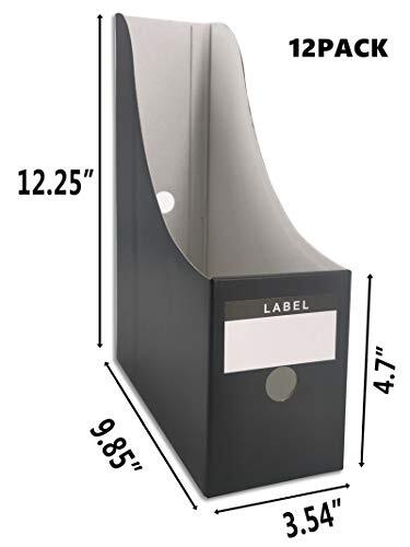 12 Pack Magazine File Folder Desk Document Organizer Storage with ...