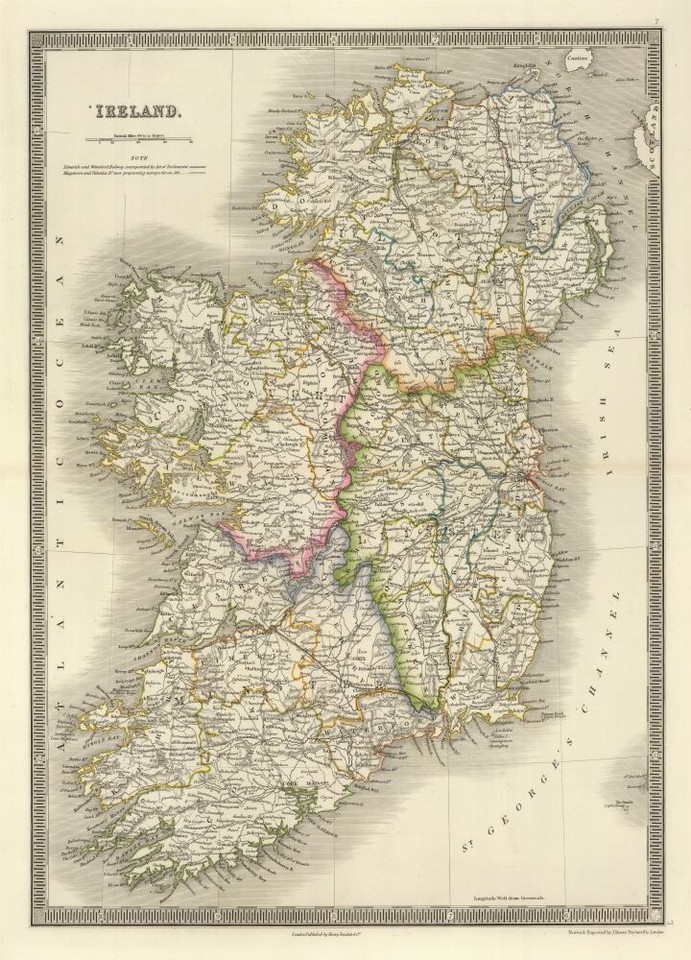 1000 pcs puzzle|1844 Map|World Atlas Ireland|Historic Art Reprint | eBay