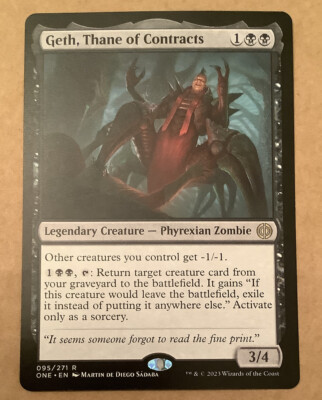 MTG Geth, Thane of Contracts Phyrexia: All Will Be One 095/271 Regular ...
