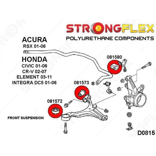 Acura, Honda Front Stabilizer Bar Block Silent Kit SPORT 51306-S5A-A11 ...