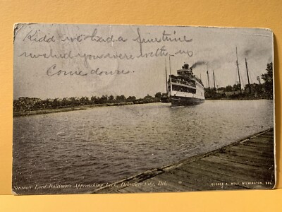 Vintage Steamer Lord Baltimore Approaching Dock Delaware City DE ...