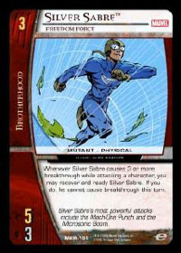 VS System: Silver Sabre, Freedom Force [Played] Marvel X-Men TCG CCG ...