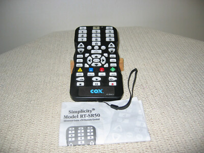 LARGE Cox TV Remote RT-SR50 with Instructions | eBay