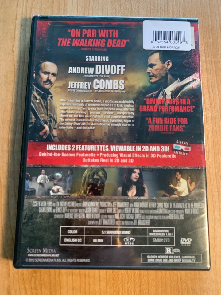 Night of Living Dead Re-Animation 2D-3D (DVD) ….……BRAND NEW & FACTORY ...