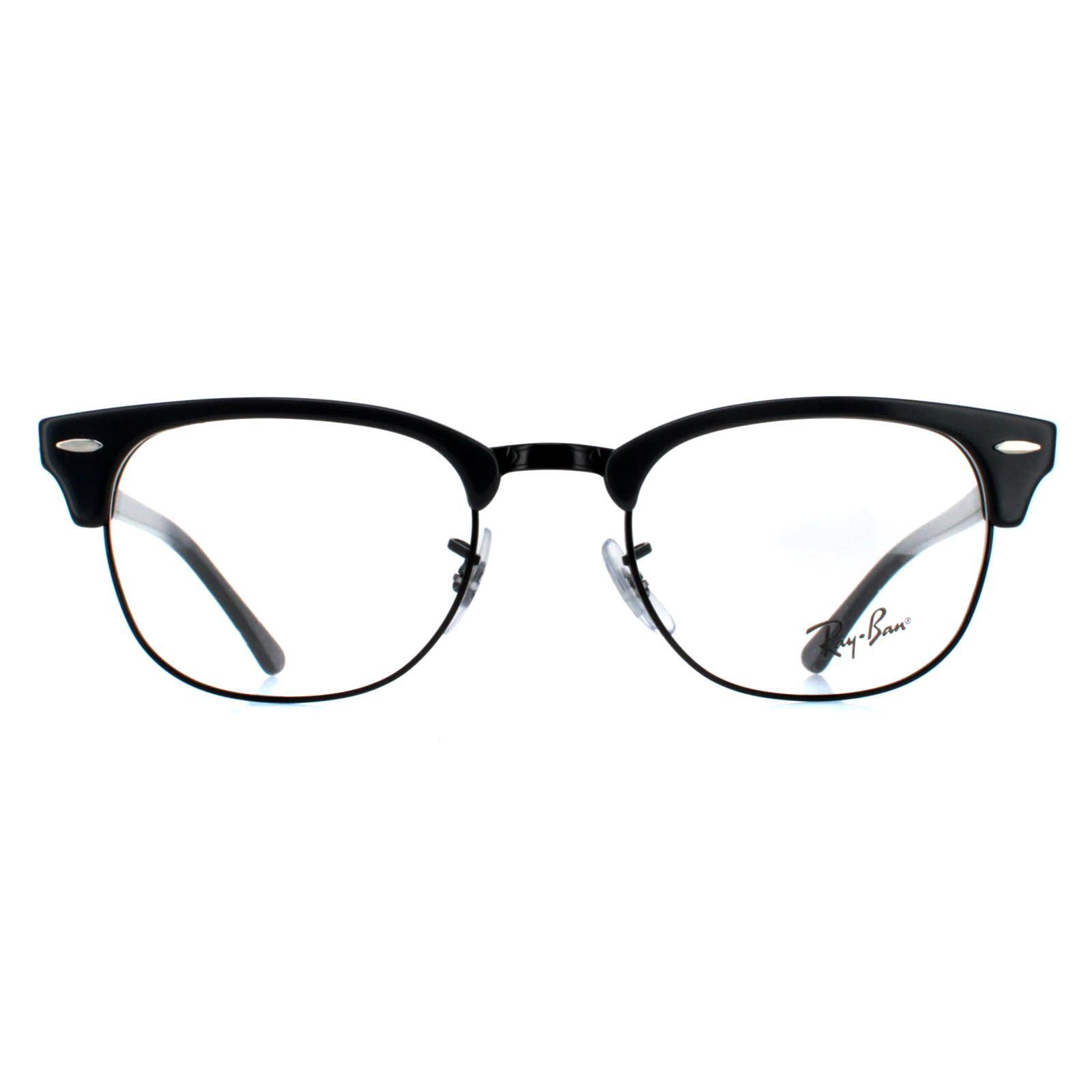 Ray-Ban Glasses Frames RX5154 Clubmaster 8232 Grey on Black Men Women ...