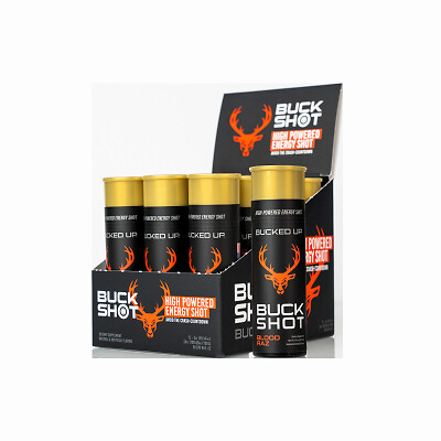 Bucked Up 3201901 Buck Shot Energy Shot, Blood Raz - Quantity 12 | eBay