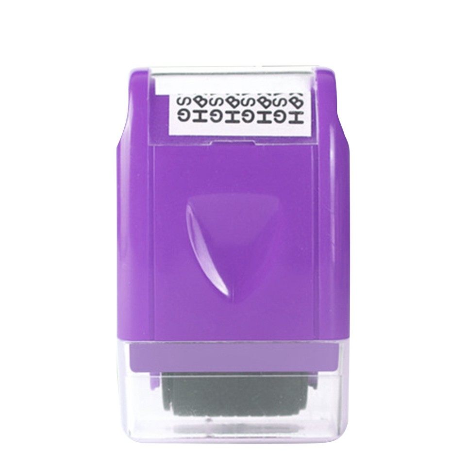 Purple ID Stamp Identity Theft Protection Document Guard Self Ink Stamp ...