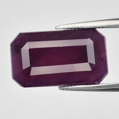 💎 Big! 8.79ct Octagon Natural Purplish Red Ruby - Unheated, Tanzania Gemstone | eBay