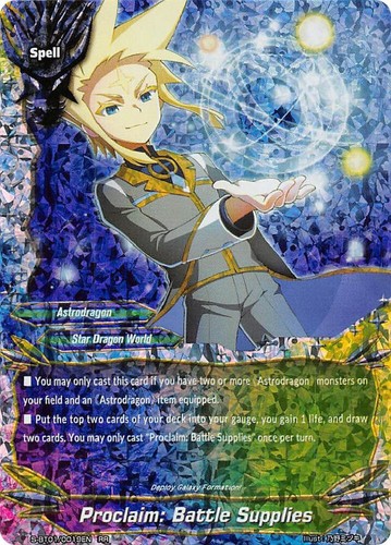 Bushiroad Futur Carte Buddyfight Proclamer : Bataille Provision S-BT01 ...