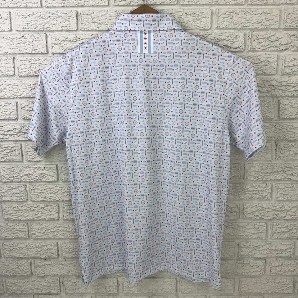 Rhoback Polo Shirt Mens XL White The 312 Performance Polo Golf Chicago ...
