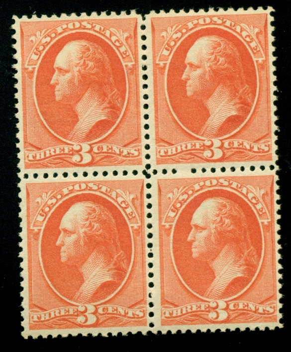 US #214 3¢ vermillion, Block of 4, og, NH, XF PF certificate | eBay